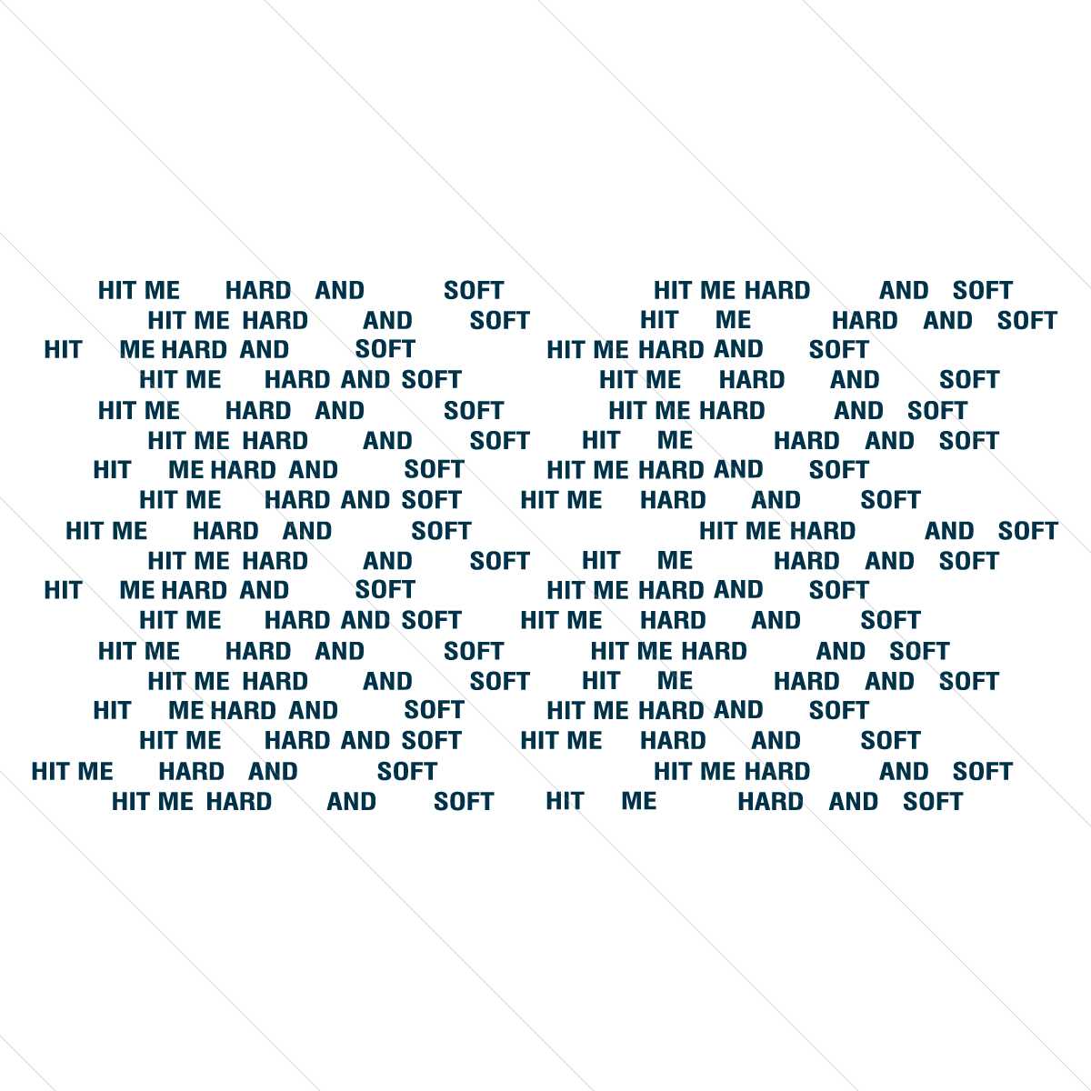 Retro Hit Me Hard And Soft Text SVG | Inspire Uplift