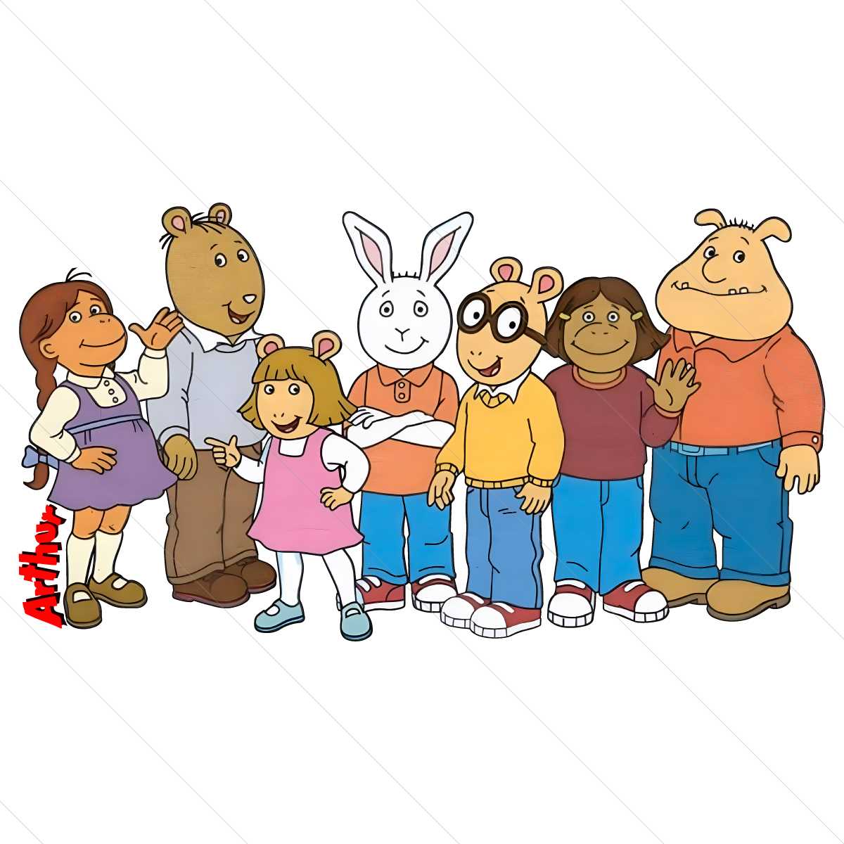 Arthur Friends Nostaglic 90s TV Show PNG | Inspire Uplift