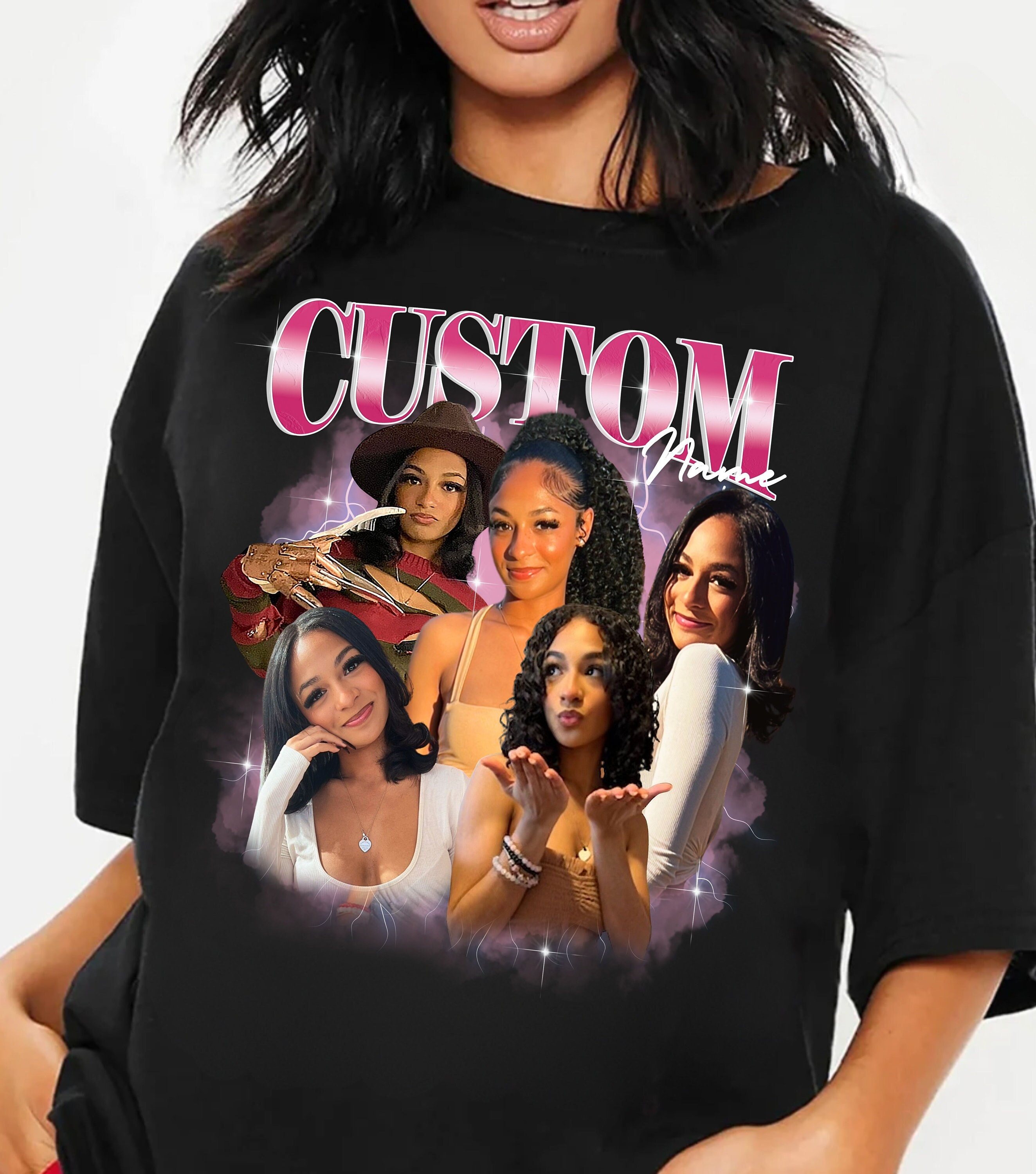 Custom Bootleg Rap Tee, Shirt with Face Photo Vintage T Shir | Inspire ...