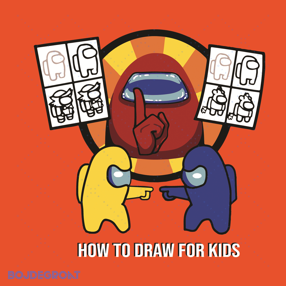 Among Us Fighting How To Draw For Kids Svg, Among Us Svg, Fu | Inspire ...