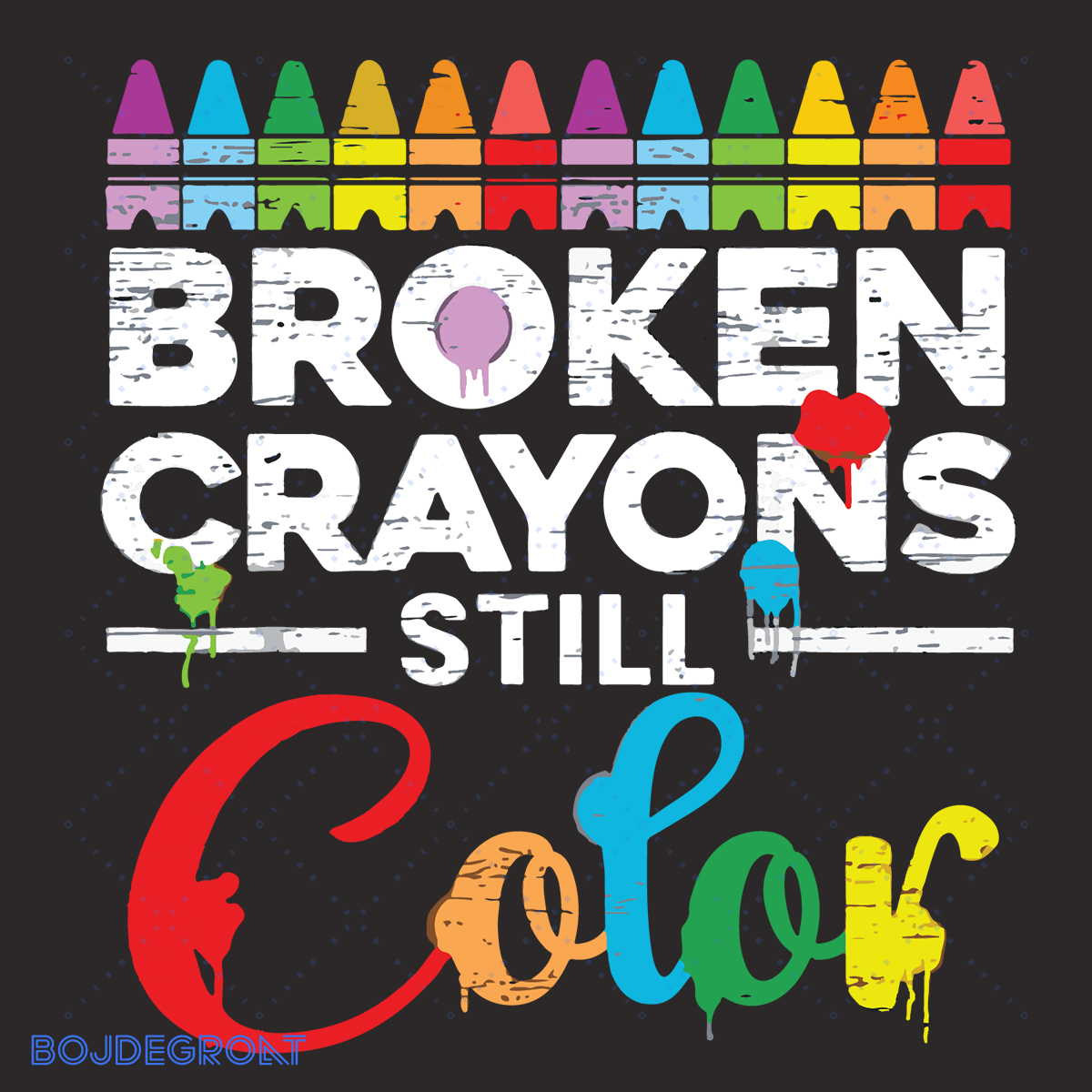 broken crayons svg - Inspire Uplift