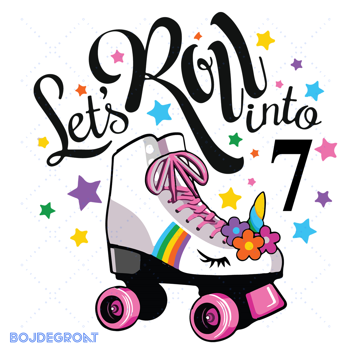 Lets Roll Into 7 Svg, Birthday Svg, DG46 | Inspire Uplift