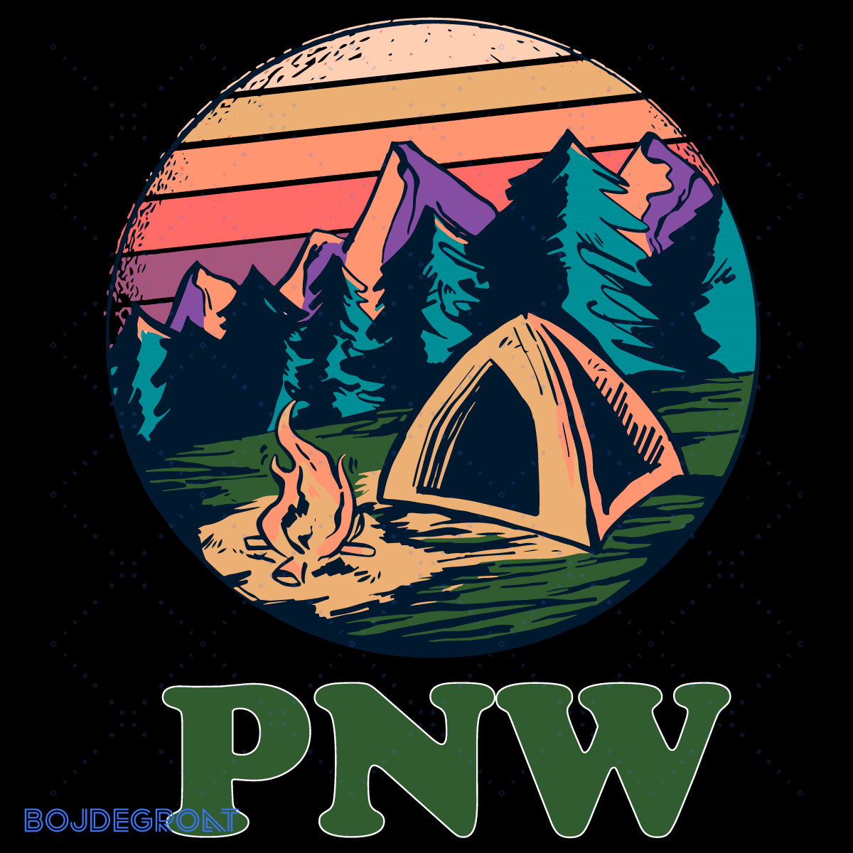PNW Pacific Northwest Svg, Camping Svg | Inspire Uplift