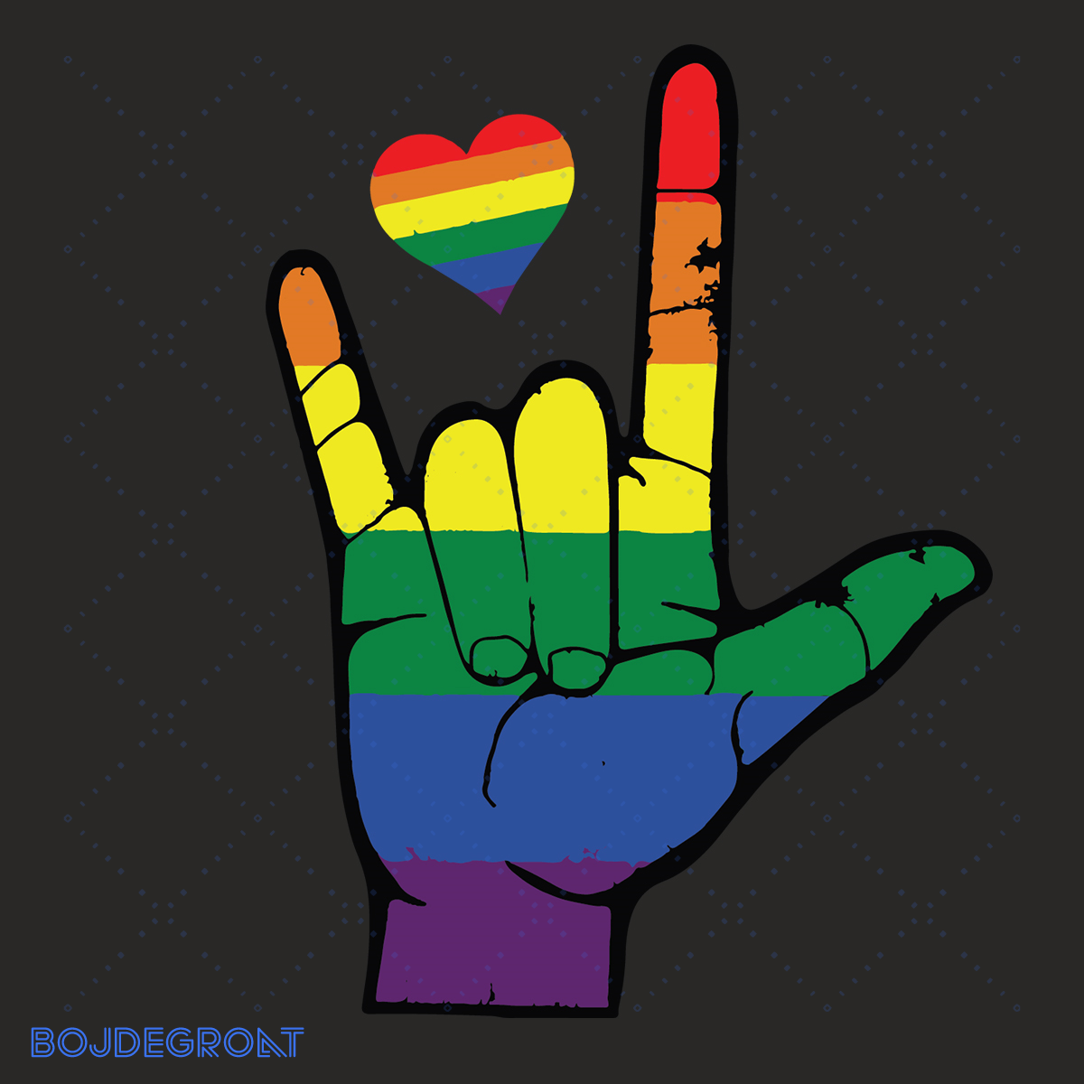 Gay Pride ASL Sign Languages Svg, LGBT Svg | Inspire Uplift