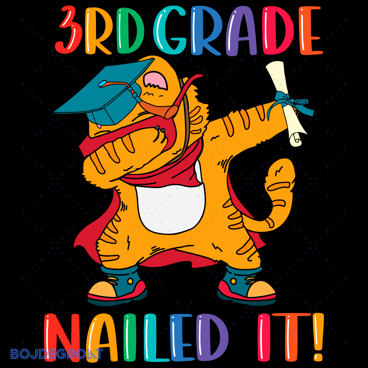 Funny Cute Graduated Student 3rd Grade Nailed It Svg, Trendi | Inspire ...