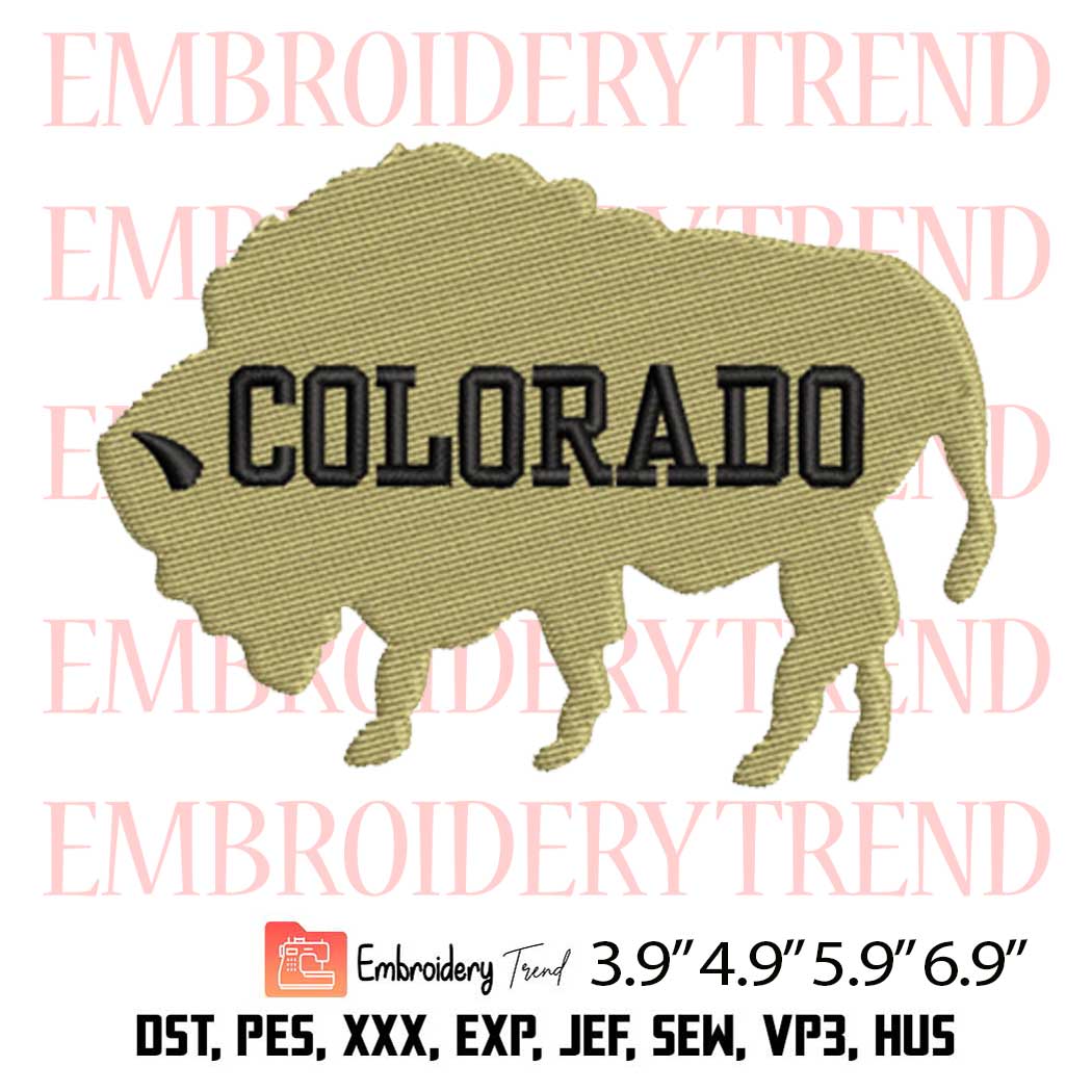 Buffalo Colorado University Embroidery Design | Inspire Uplift