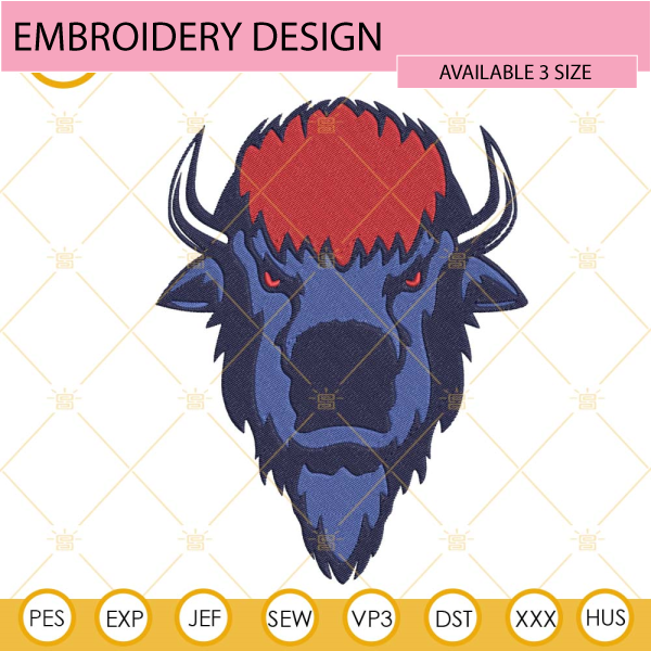 Buffalo Machine Embroidery Design Files Digital Download - Inspire Uplift