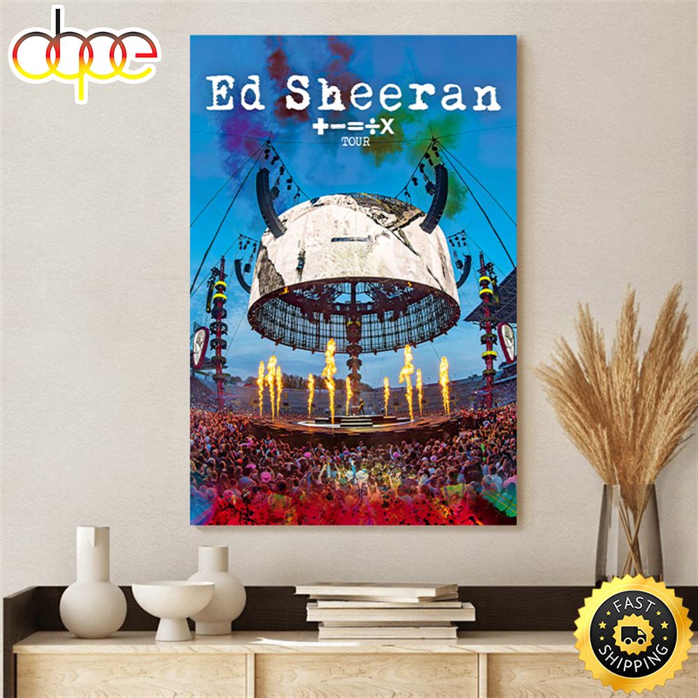 Ed Sheeran 2023 Australia & New Zealand Canvas Canvas | Inspire Uplift