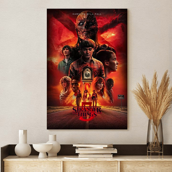 Hawkins Will Fall Stranger Things 5 2024 Canvas Canvas | Inspire Uplift