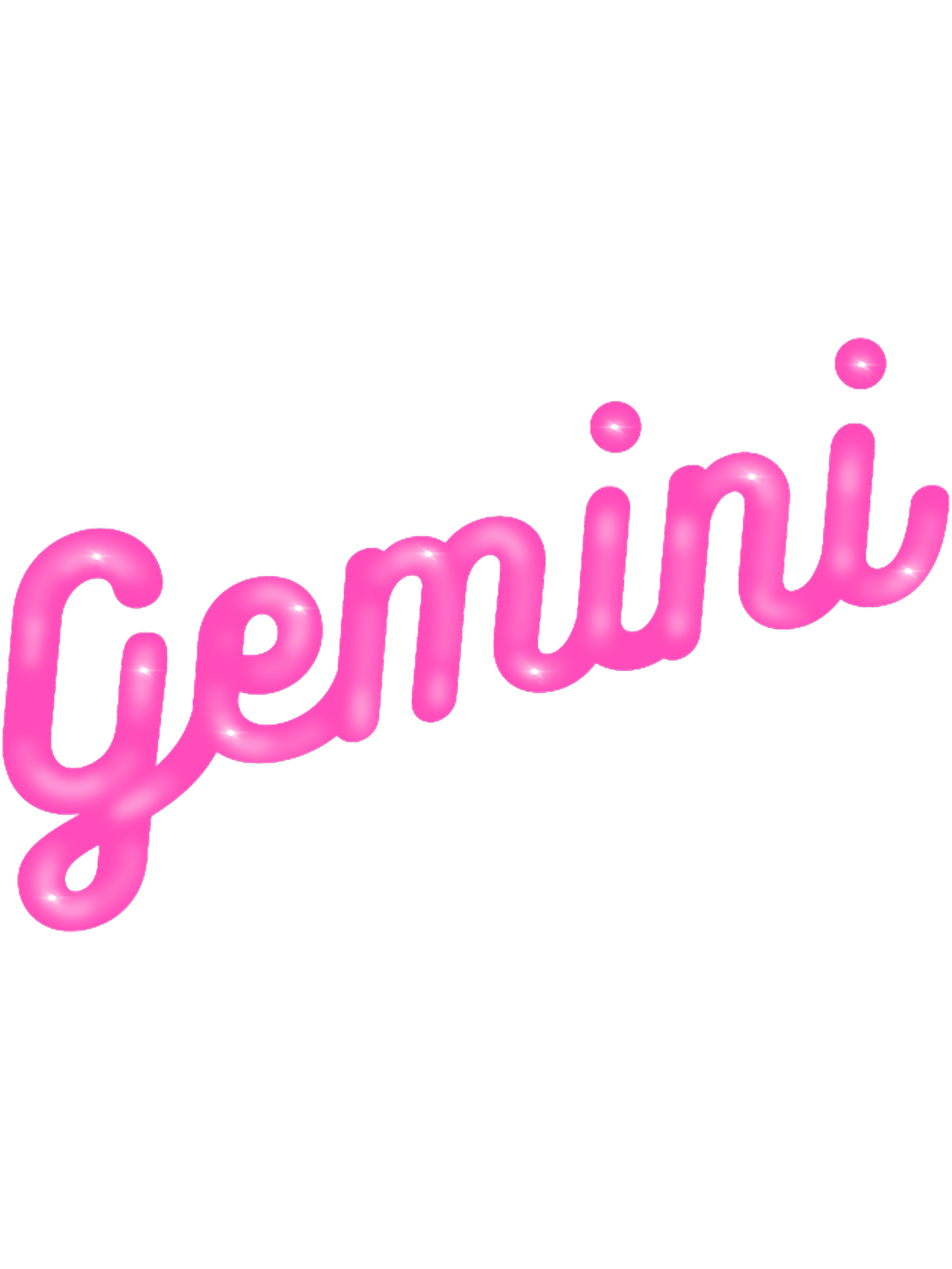 Gemini Astrological sign in pink shiny letters | Inspire Uplift