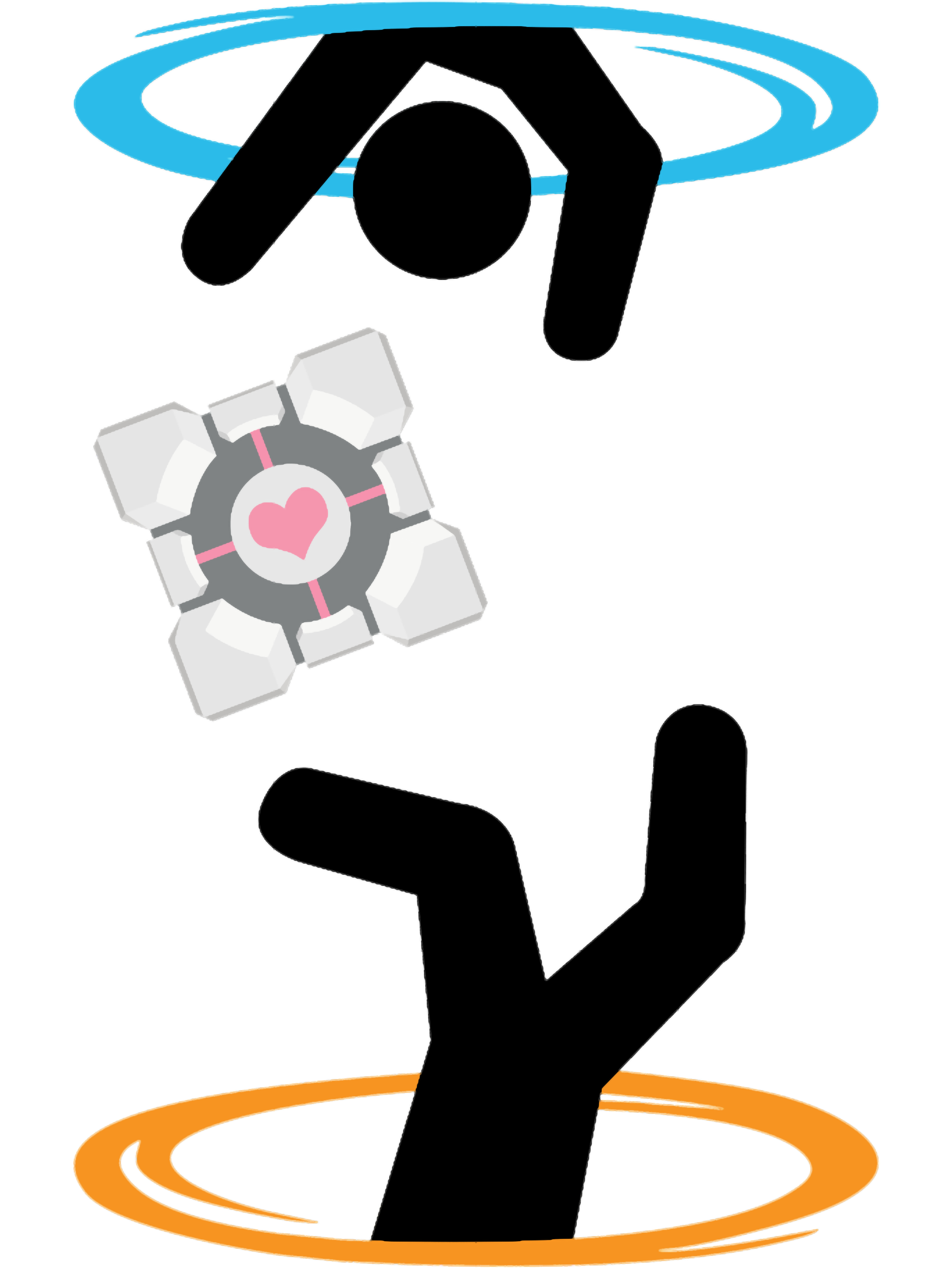 Dont Lose The Companion Cube (Black Stickman)Portal | Inspire Uplift