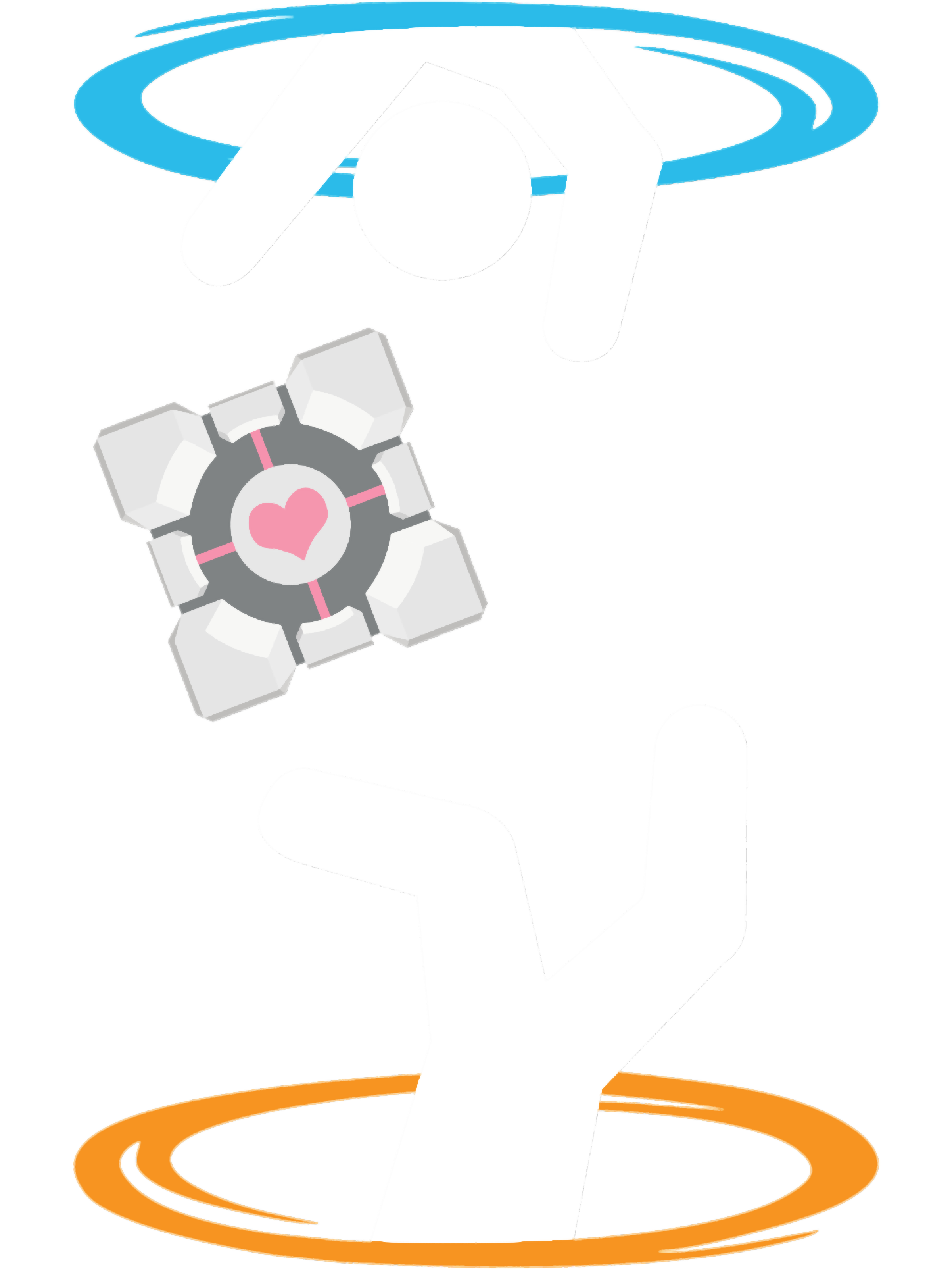 Dont Lose The Companion Cube (Transparent)Portal | Inspire Uplift