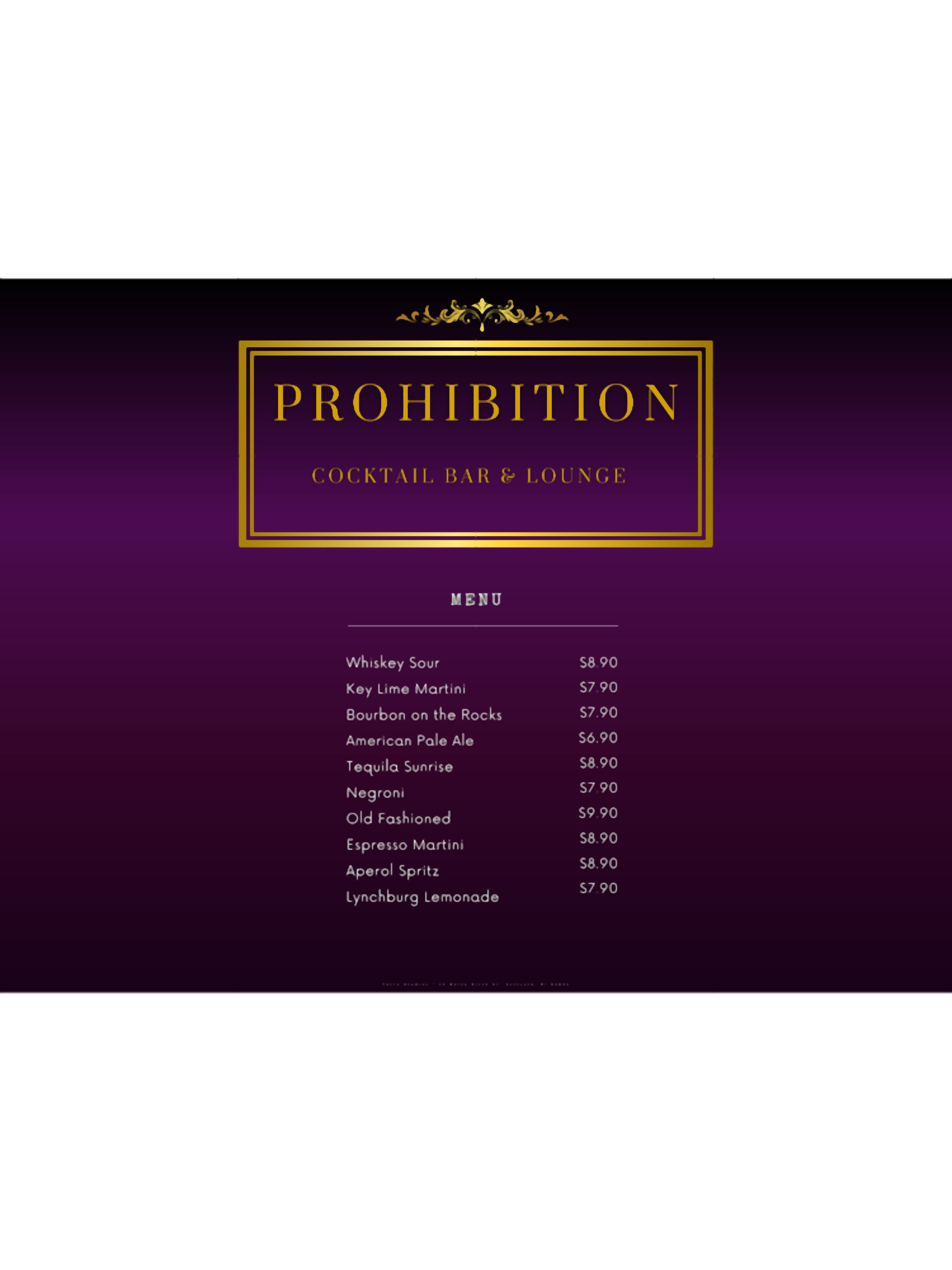 Amethyst purple twotone Jazz Age Prohibition Cocktail Bar an | Inspire ...