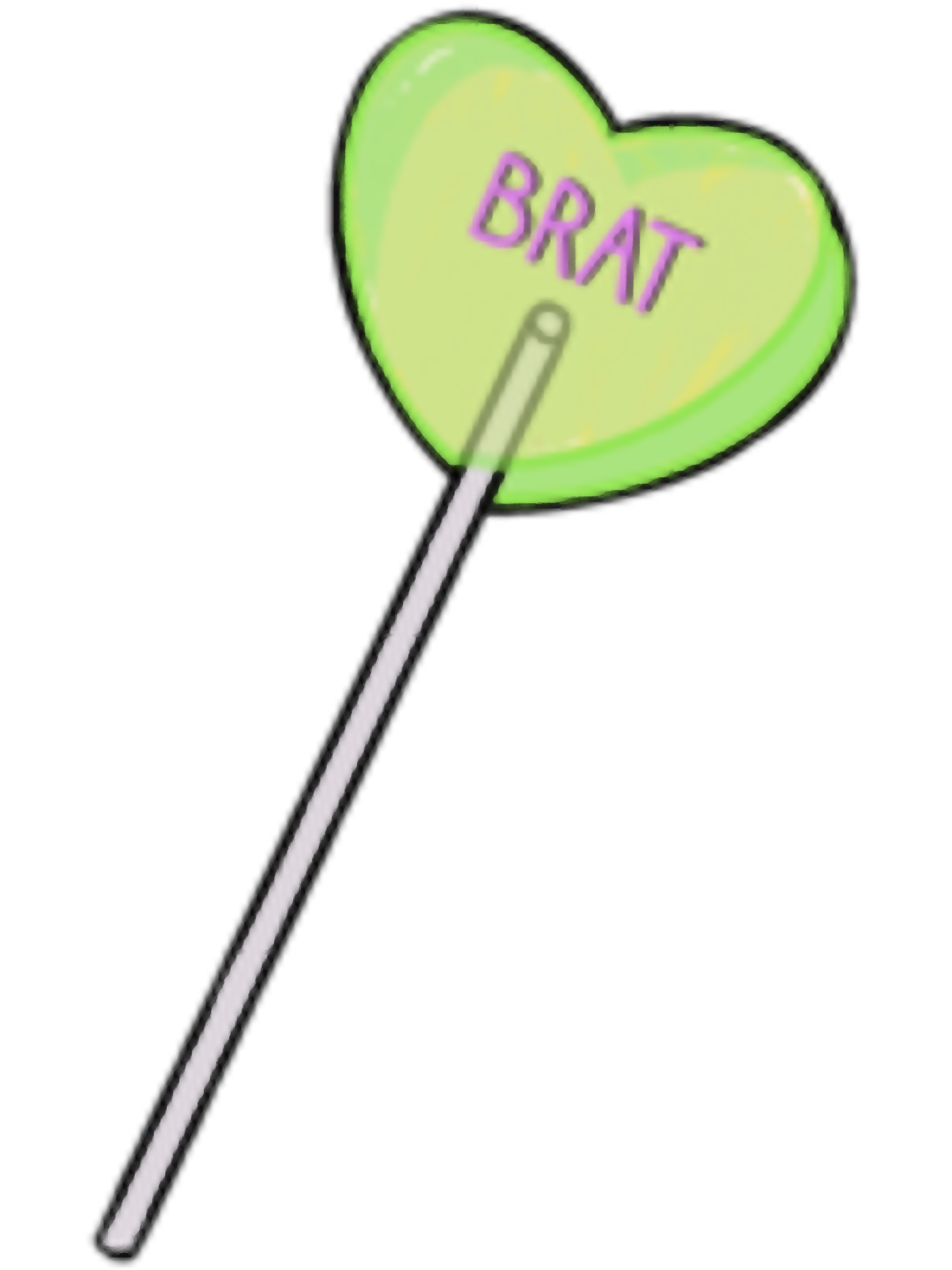 Brat Green Candy Heart Sucker | Inspire Uplift