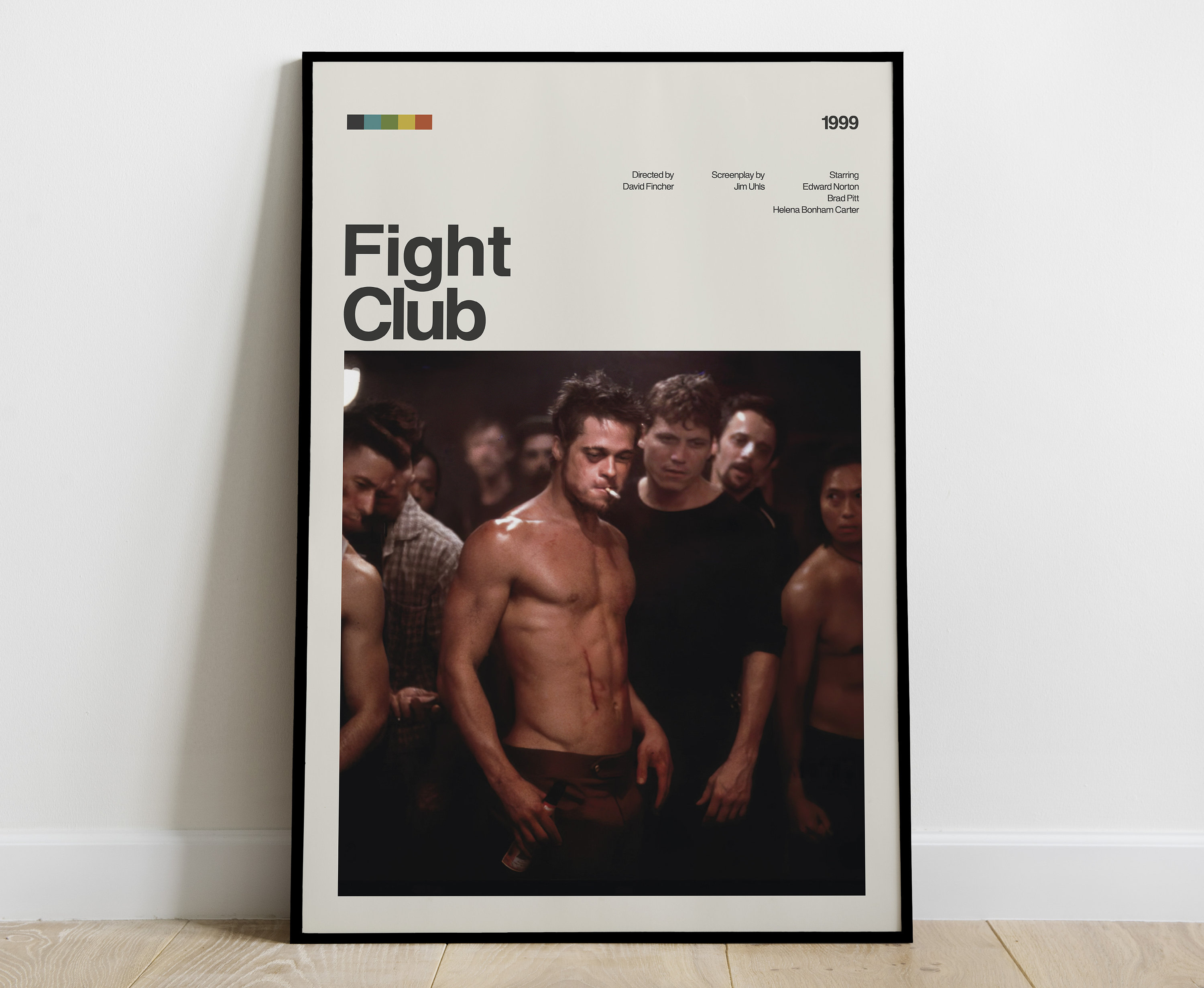 Fight Club Movie Poster Light Theme, Modern Movie Poster Pri | Inspire ...