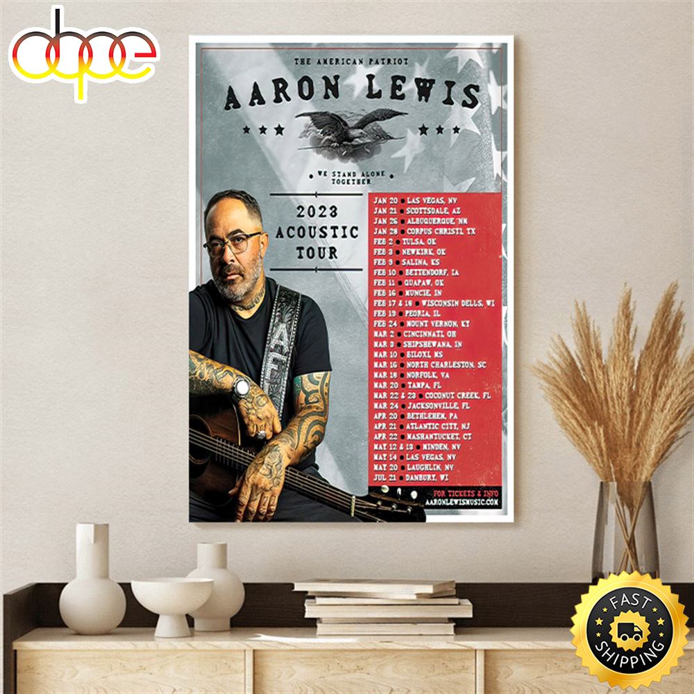 Aaron Lewis Announces Early 2023 Acoustic Tour Poster Canvas | Inspire ...