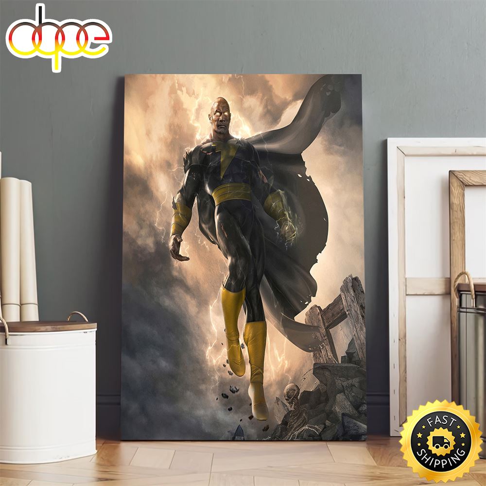Black Adam The Rock Art Wallpaper Poster Canvas | Inspire Uplift