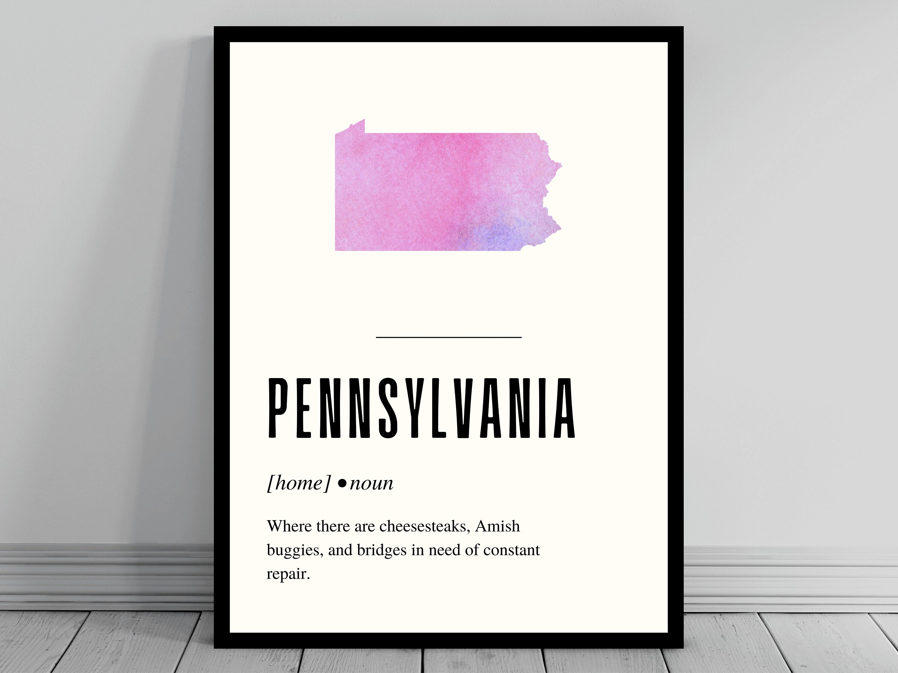 Funny Pennsylvania Definition Print Pennsylvania Canvas Mi | Inspire Uplift