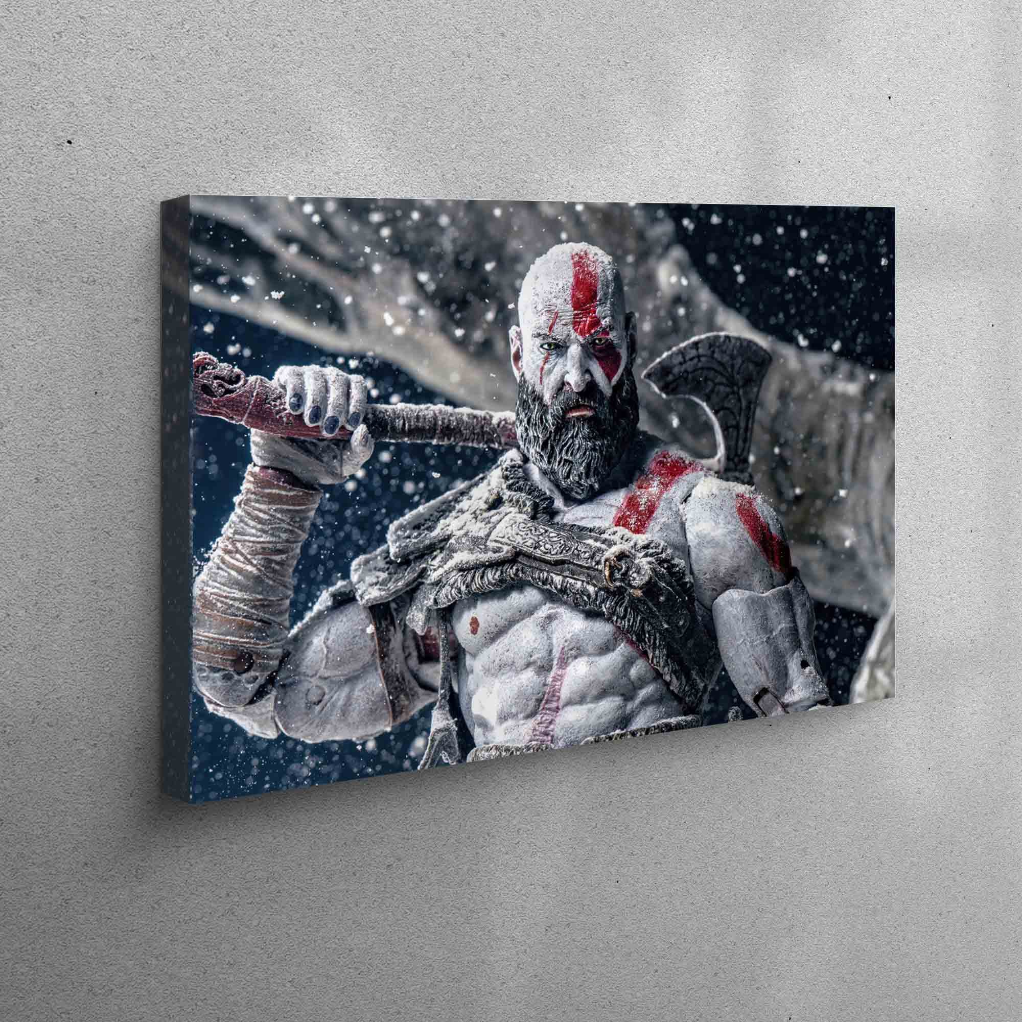 Kratos Canvas, God Of War Wall Art, Warrior Poster, Modern W | Inspire ...