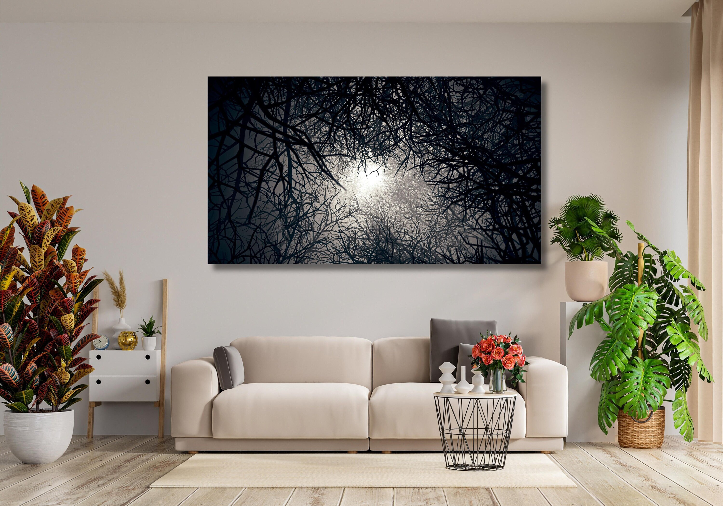 Horror Black Forest Trees Wall Art, Nature Forest Poster, Fo | Inspire ...