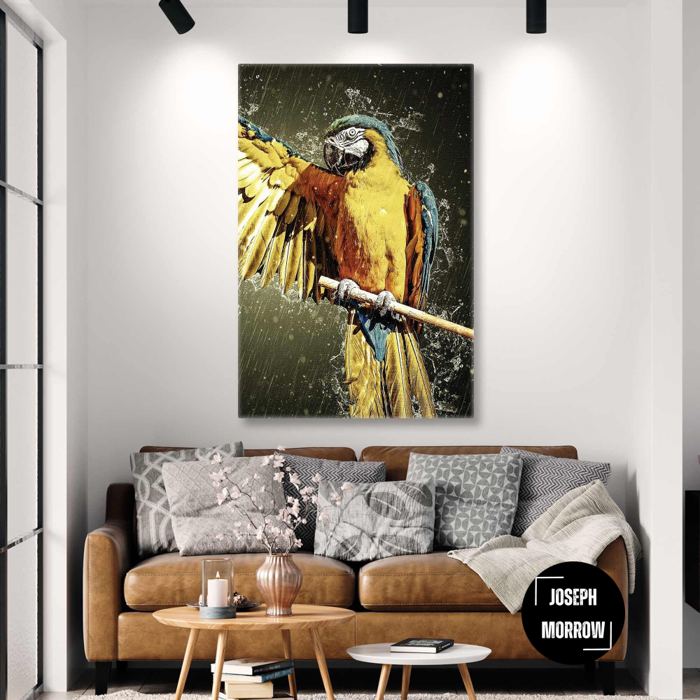 Macaw Parrot Wall Art, Colordul Bird Wall Art, Animal Wall A - Inspire ...