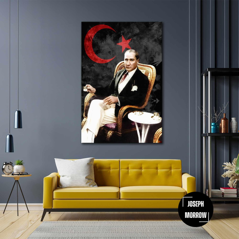 Mustafa Kemal Atatrk Portrait With Oil Paint Effect Charisma - Inspire ...