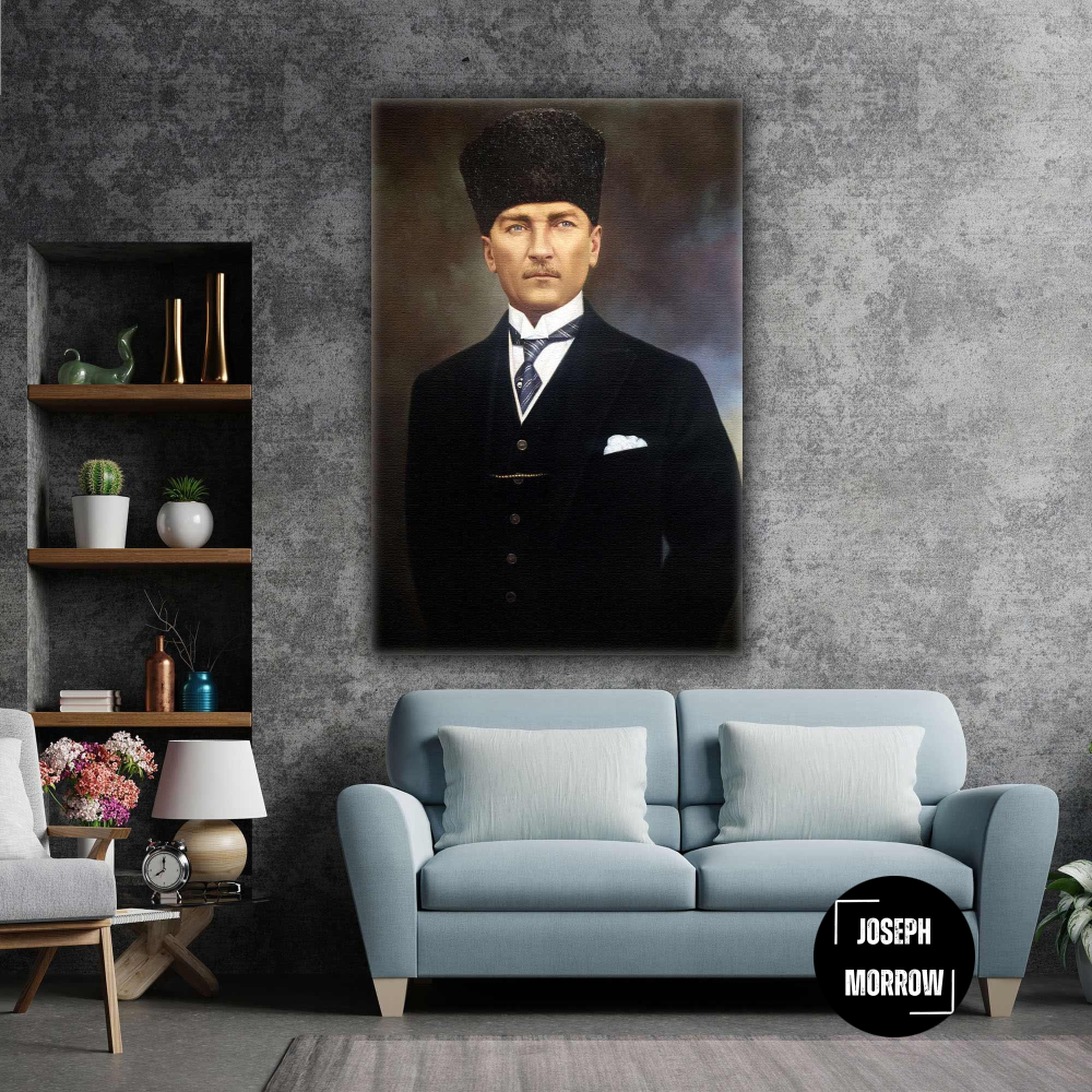 Mustafa Kemal Atatrk Wall Art, Colorful Wall Decor, Turkiye | Inspire ...
