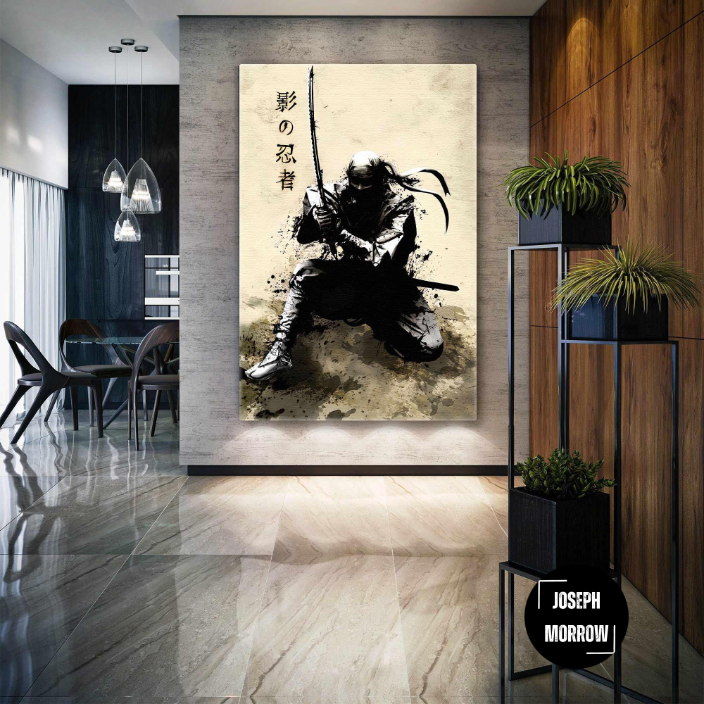 Ninja Wall Art, Warrior Wall Decor, Japan Wall Art Decor, Ro | Inspire ...