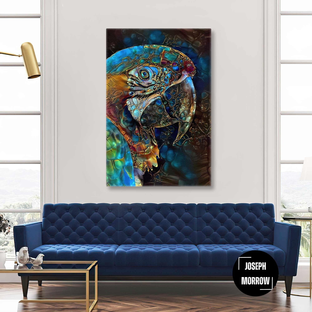 Parrot Wall Art, Bird Canvas Art, Macaw Parrot, Animal Wall | Inspire ...