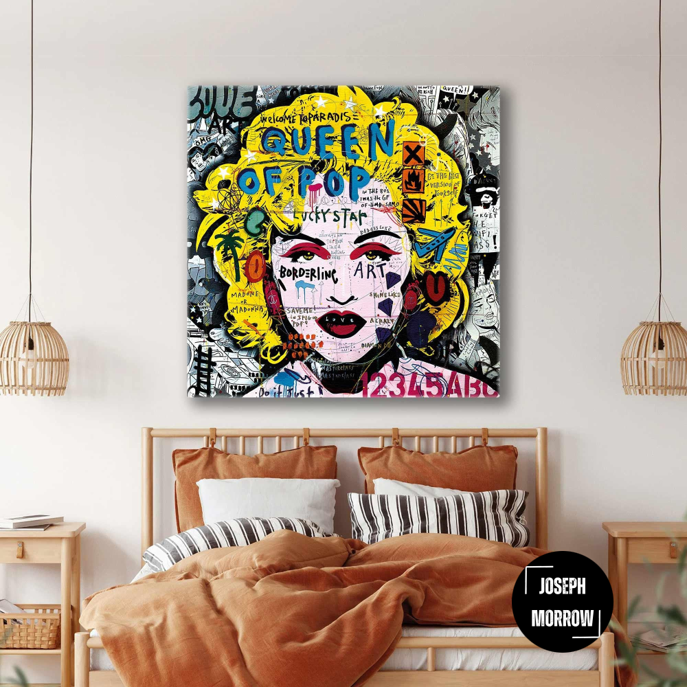 Pop Art Wall Decor, Banksy Canvas Decor, Colorful Roll Up Ar - Inspire ...