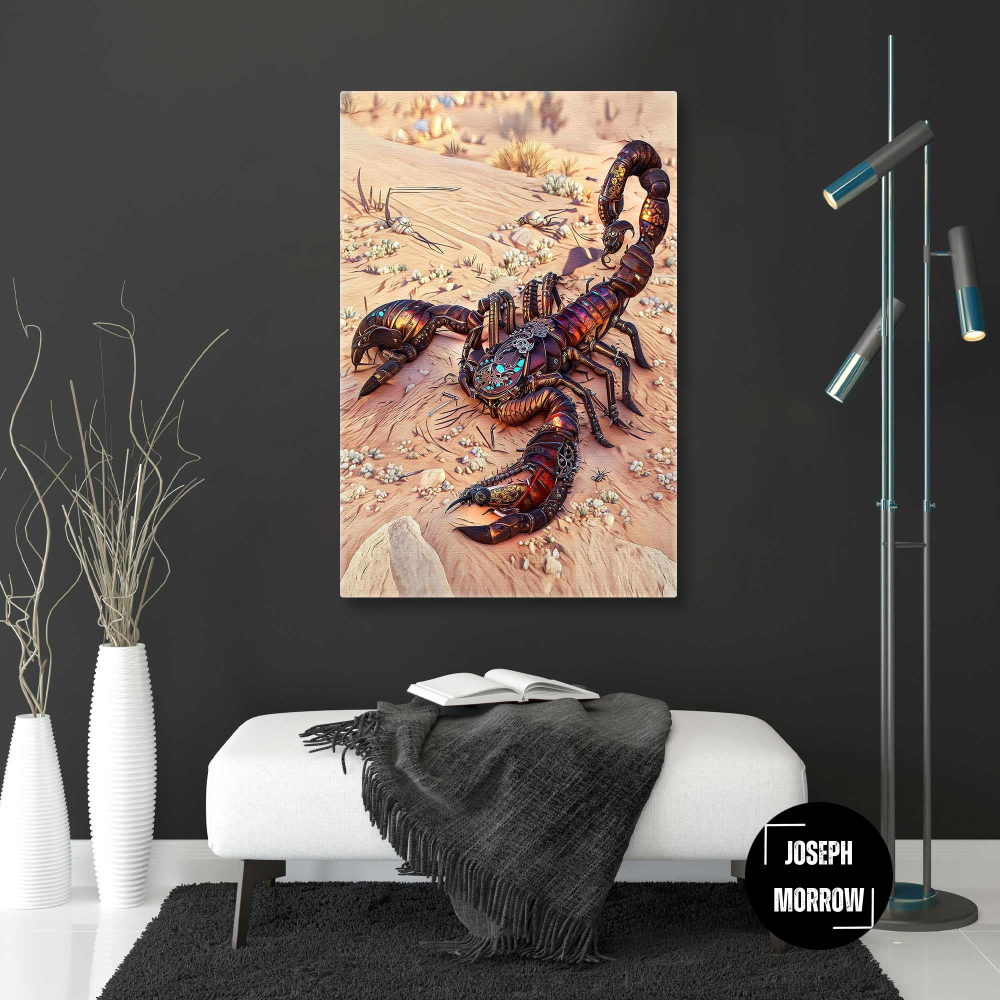 Purple Scorpion Animal Scorpio On The Sands Roll Up Canvas, | Inspire ...