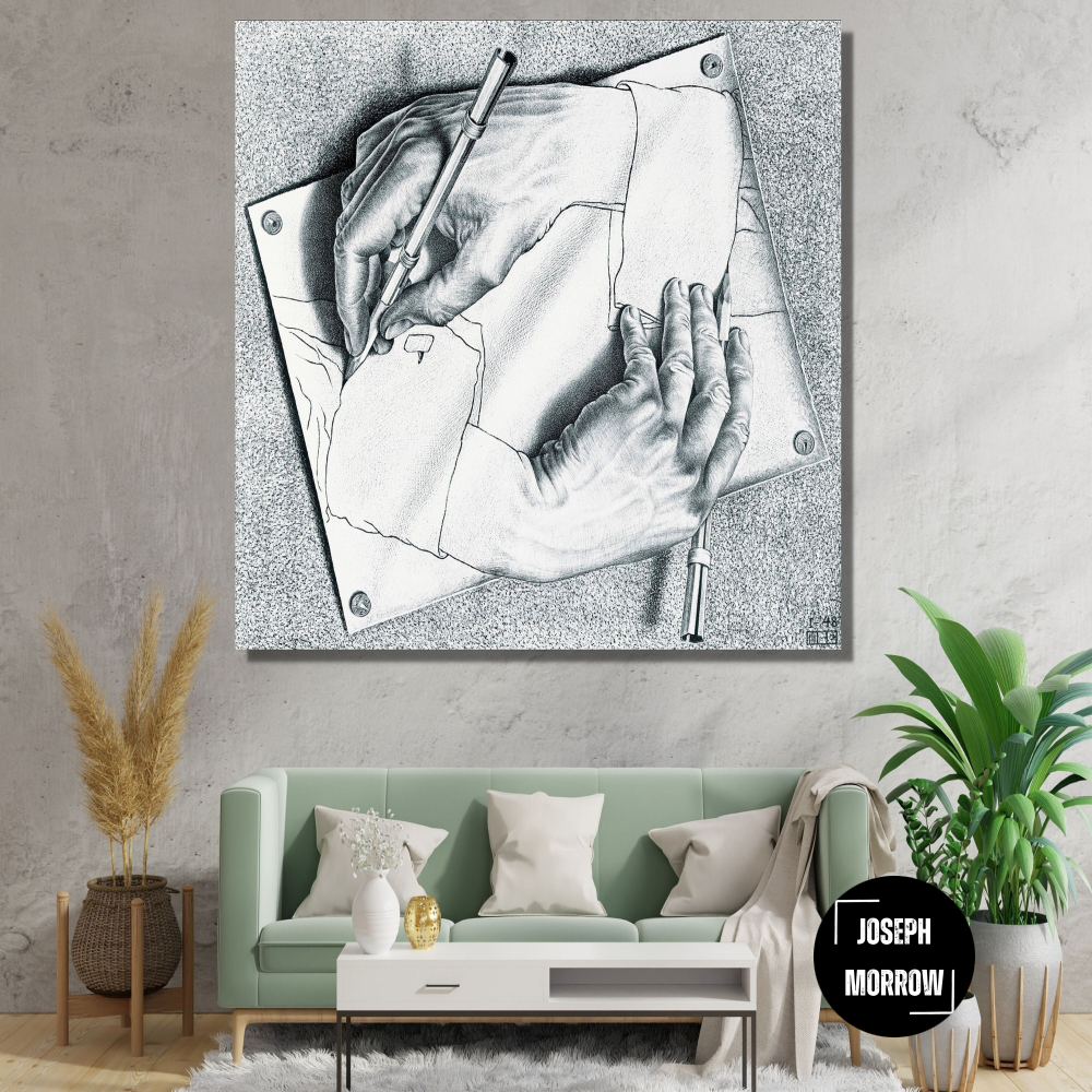 Drawing Hands By Maurits Cornelis Escher Canvas Ready To Han | Inspire ...
