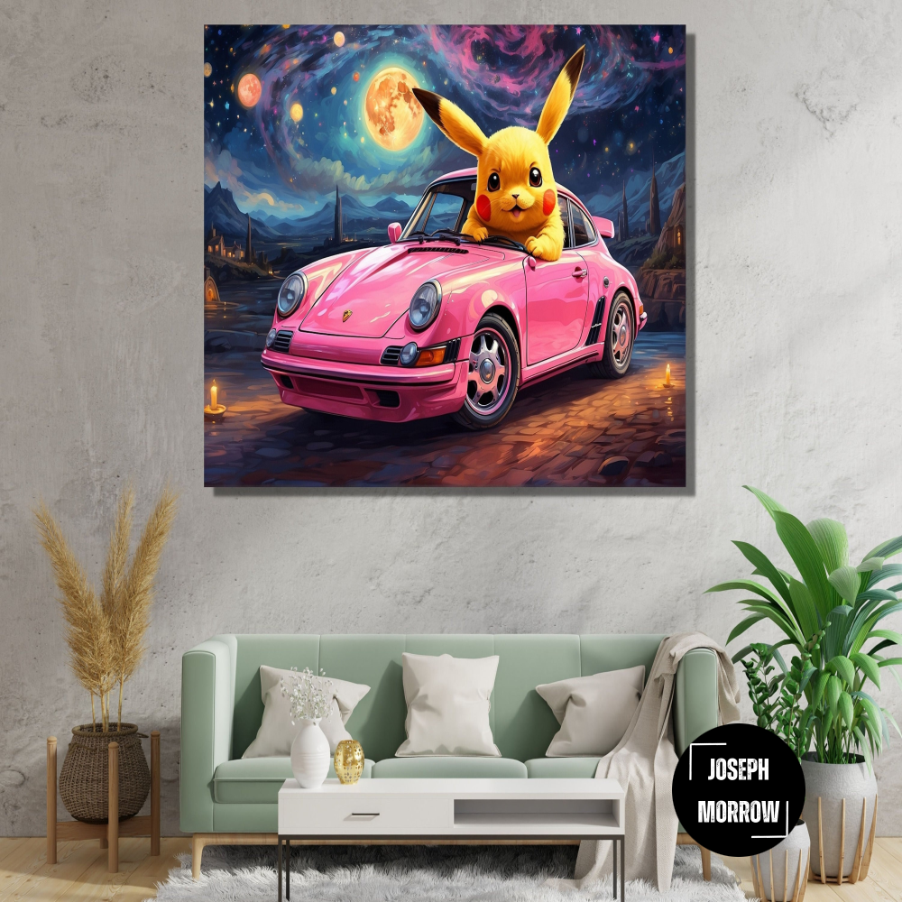 Pikachu Van Gogh Ready To Hang Canvas,Van Gogh Pikachu Famou | Inspire ...