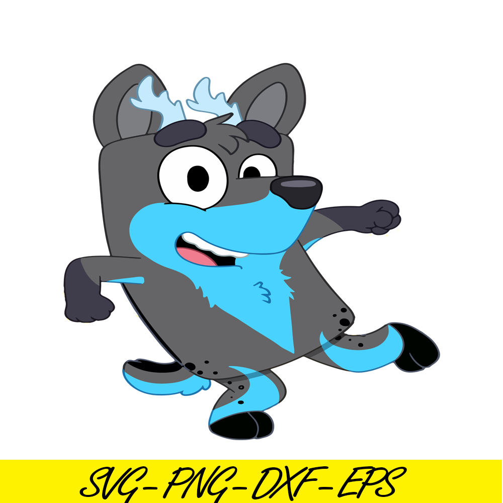 Bluey Blue Coloring SVG PNG PDF | Inspire Uplift