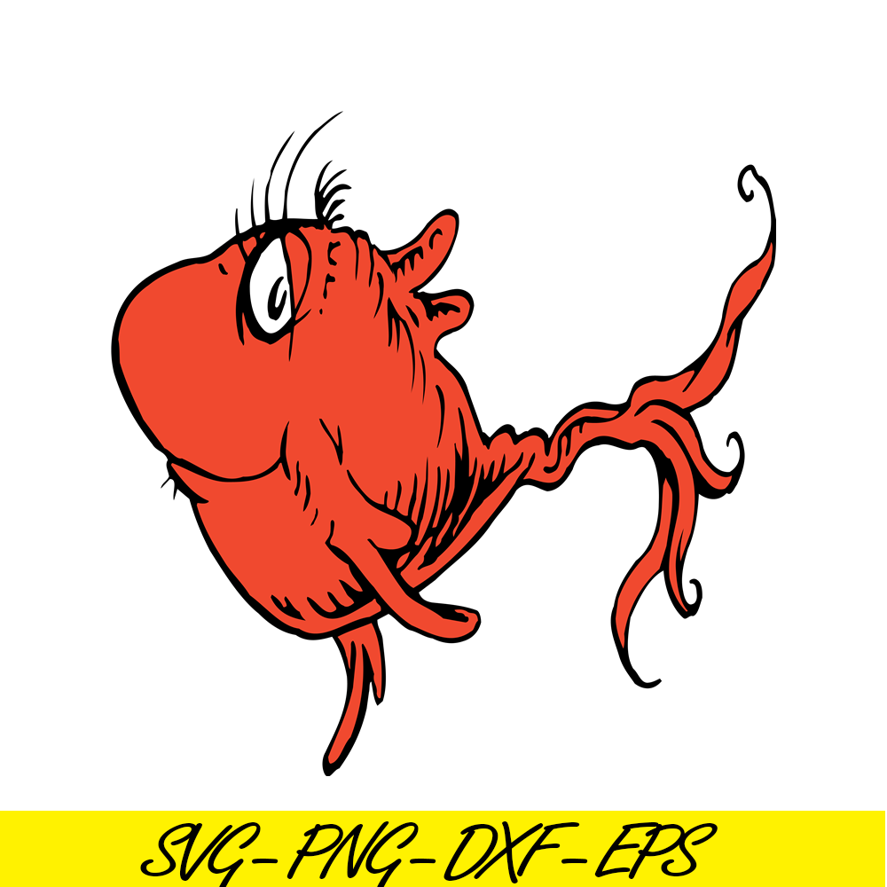The Red Fish SVG, Dr Seuss SVG, Cat in the Hat SVG DS1041223 | Inspire ...