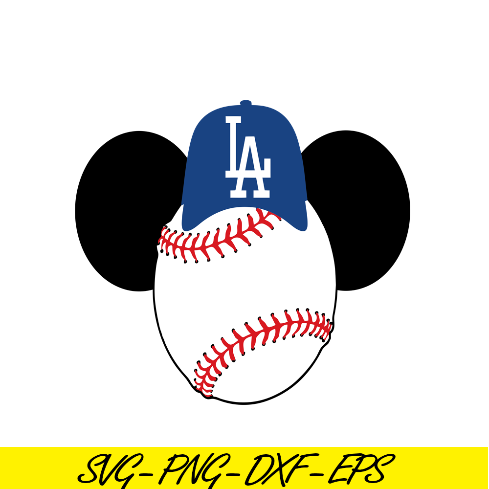 LA Dodgers The Mickey Ball SVG, Major League Baseball SVG, M | Inspire ...