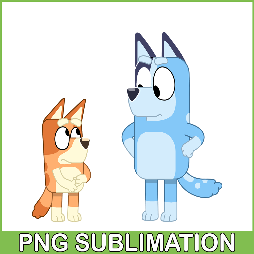 Bluey And Bingo SVG PNG DXF EPS Bluey Siblings SVG Blue Char | Inspire ...