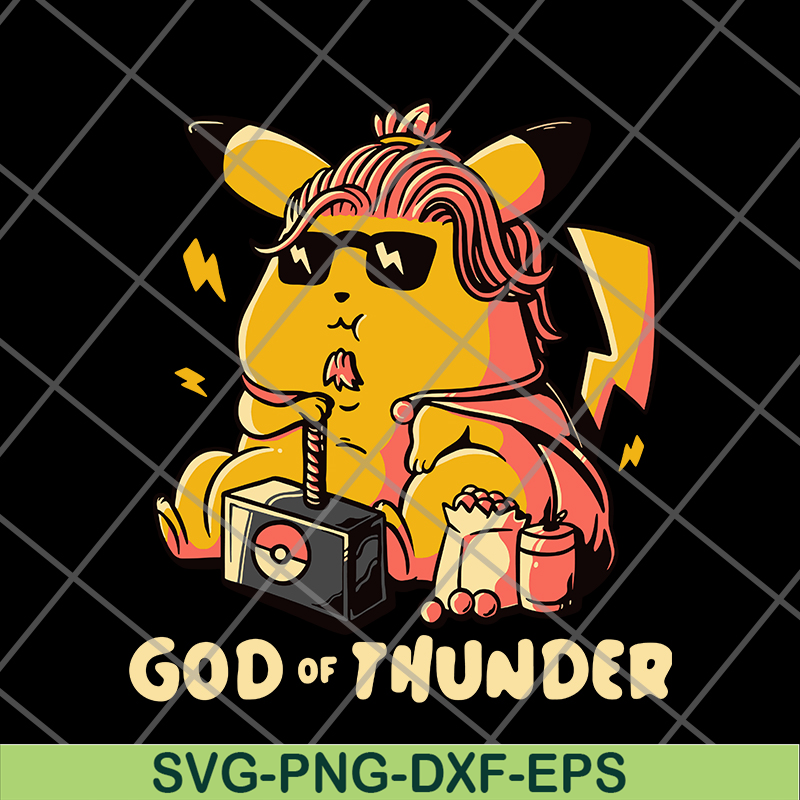 Pikachu God Of Thunder svg, png, dxf, eps digital file FN120 - Inspire ...