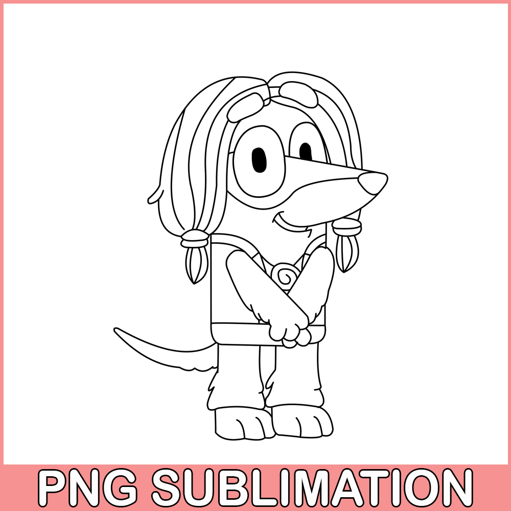 Indy Line PNG Indy Bluey PNG Bluey Characters PNG | Inspire Uplift