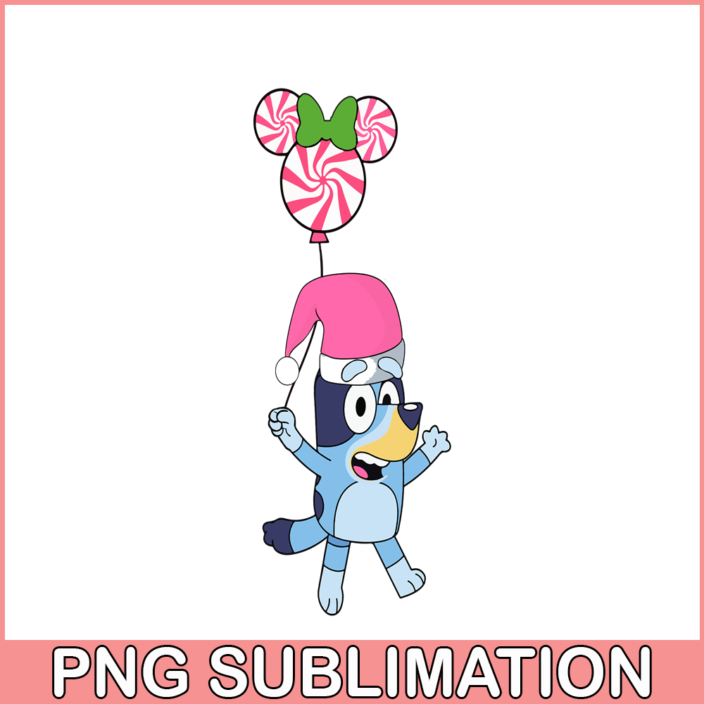 Bluey And Mickey Balloon PNG, Christmas Time PNG, Bluey Happ | Inspire ...