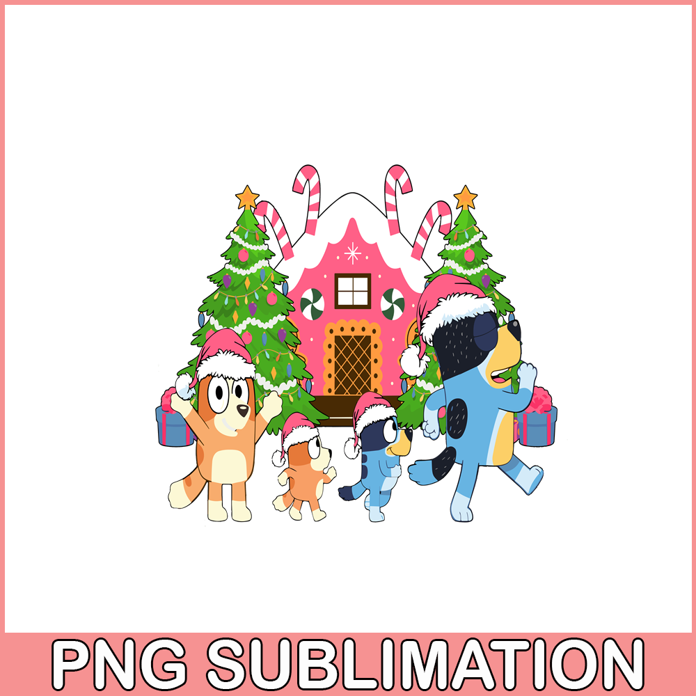 Bluey And Candy House PNG, Christmas Tree PNG, Bluey And San | Inspire ...