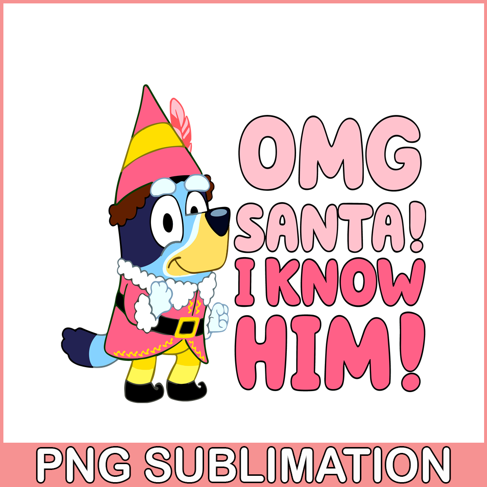 Bluey Know Santa PNG, Merry Christmas PNG, Bluey Costume PNG | Inspire ...