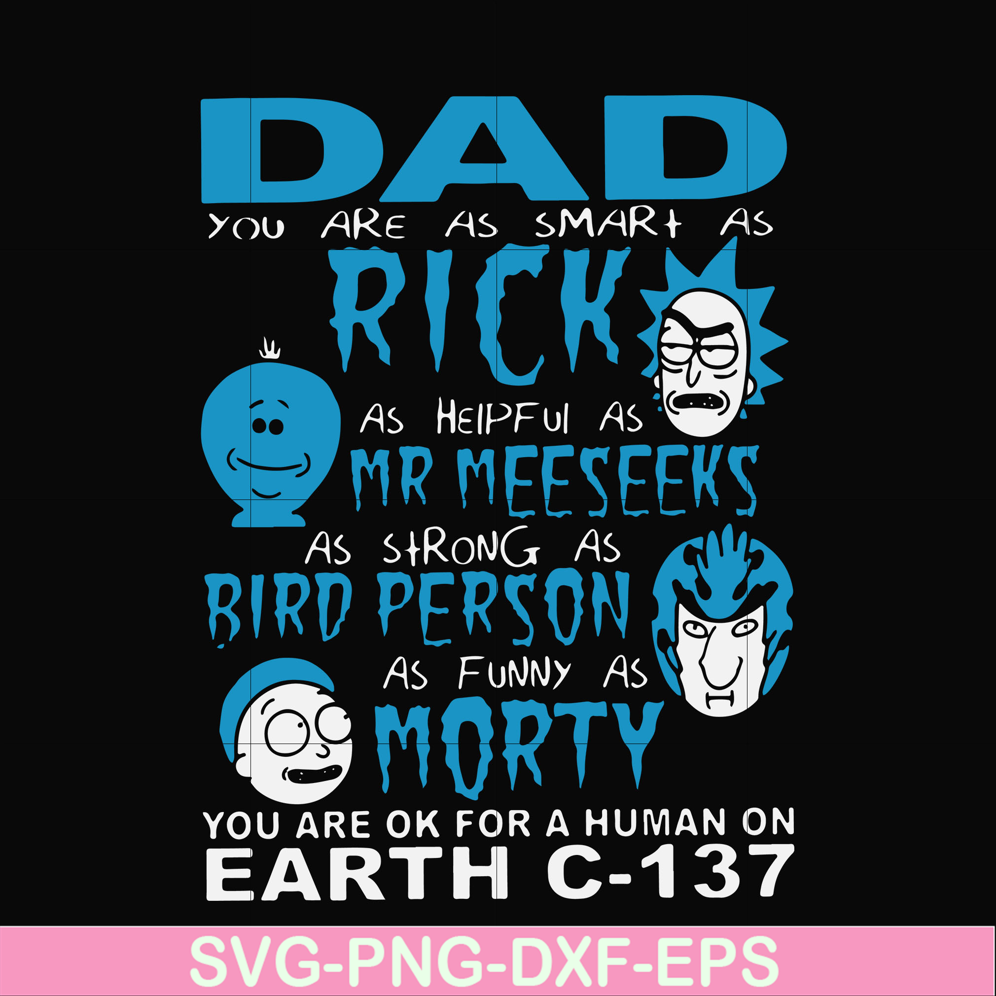 DAD RICK AND MORTY svg, png, dxf, eps, digital file FTD6 | Inspire Uplift