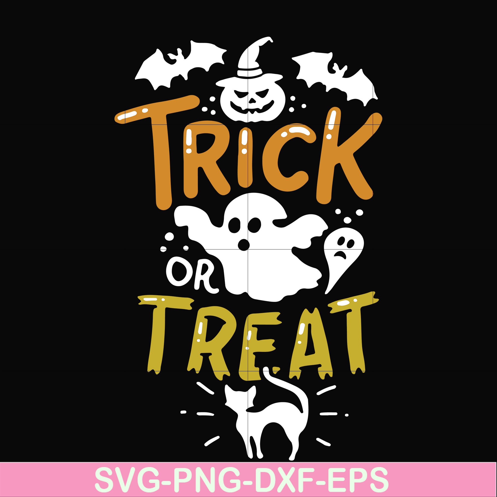 Trick or treat svg, halloween svg, png, dxf, eps digital fil | Inspire ...