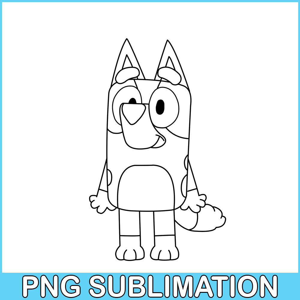 Bluey Line PNG BLuey Cartoon PNG Bluey Main Character PNG | Inspire Uplift