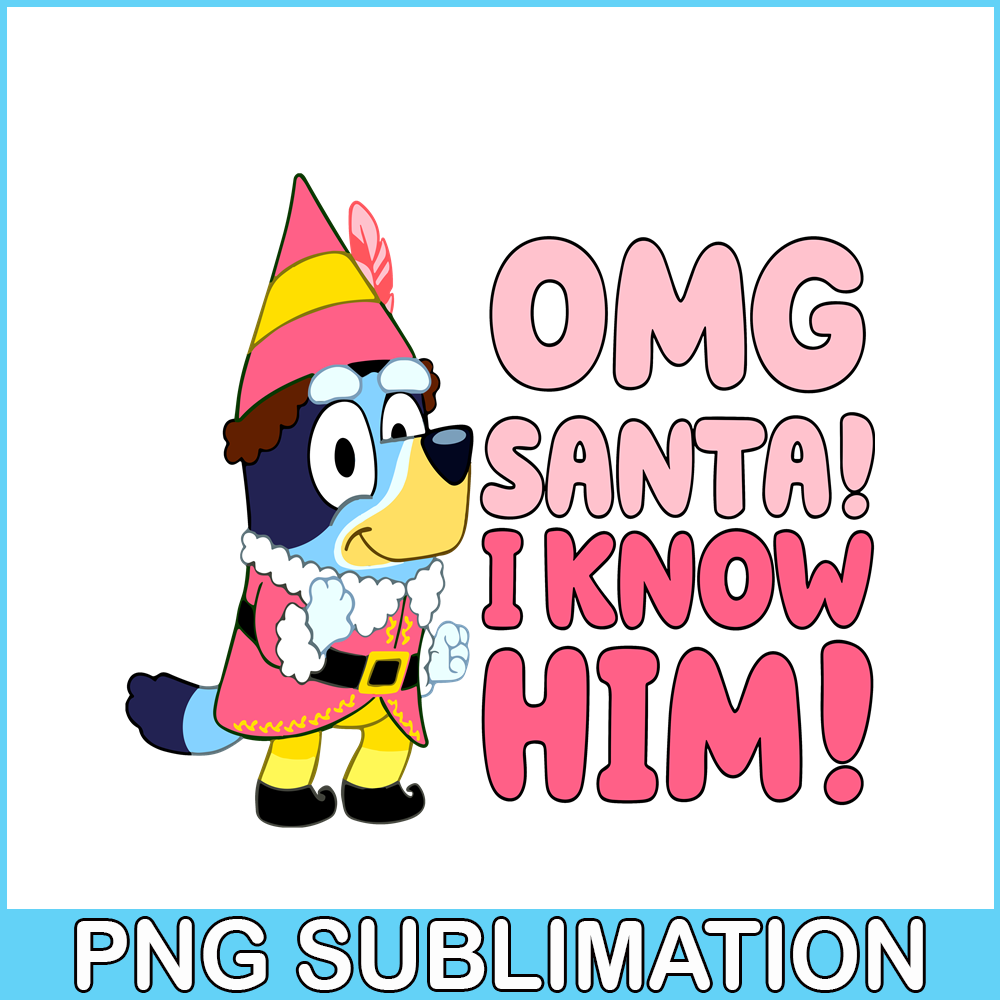 Bluey Know Santa PNG, Merry Christmas PNG, Bluey Costume PNG | Inspire ...