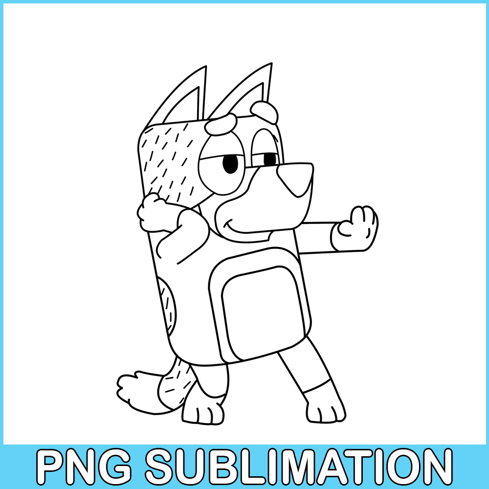 Bandit Line PNG Bandit Heeler PNG Bluey Character PNG | Inspire Uplift