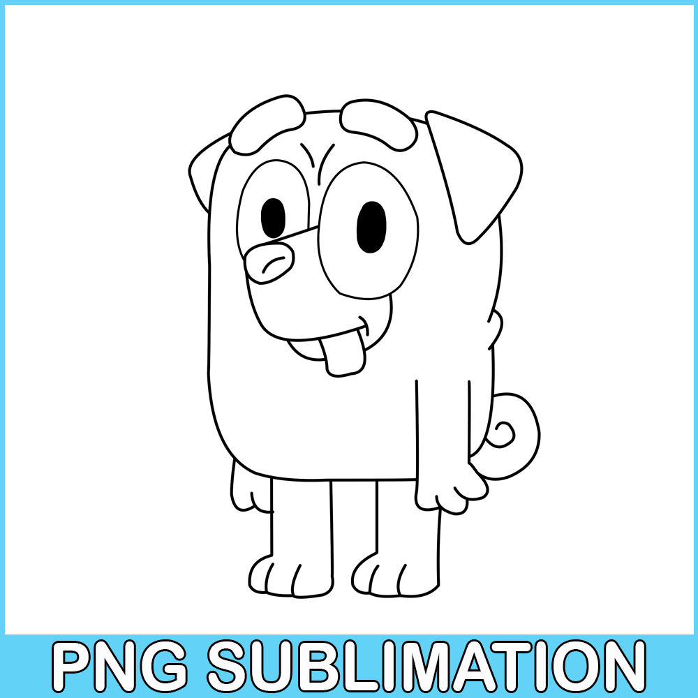 Buddy Line PNG Cute Buddy PNG Bluey Character PNG | Inspire Uplift