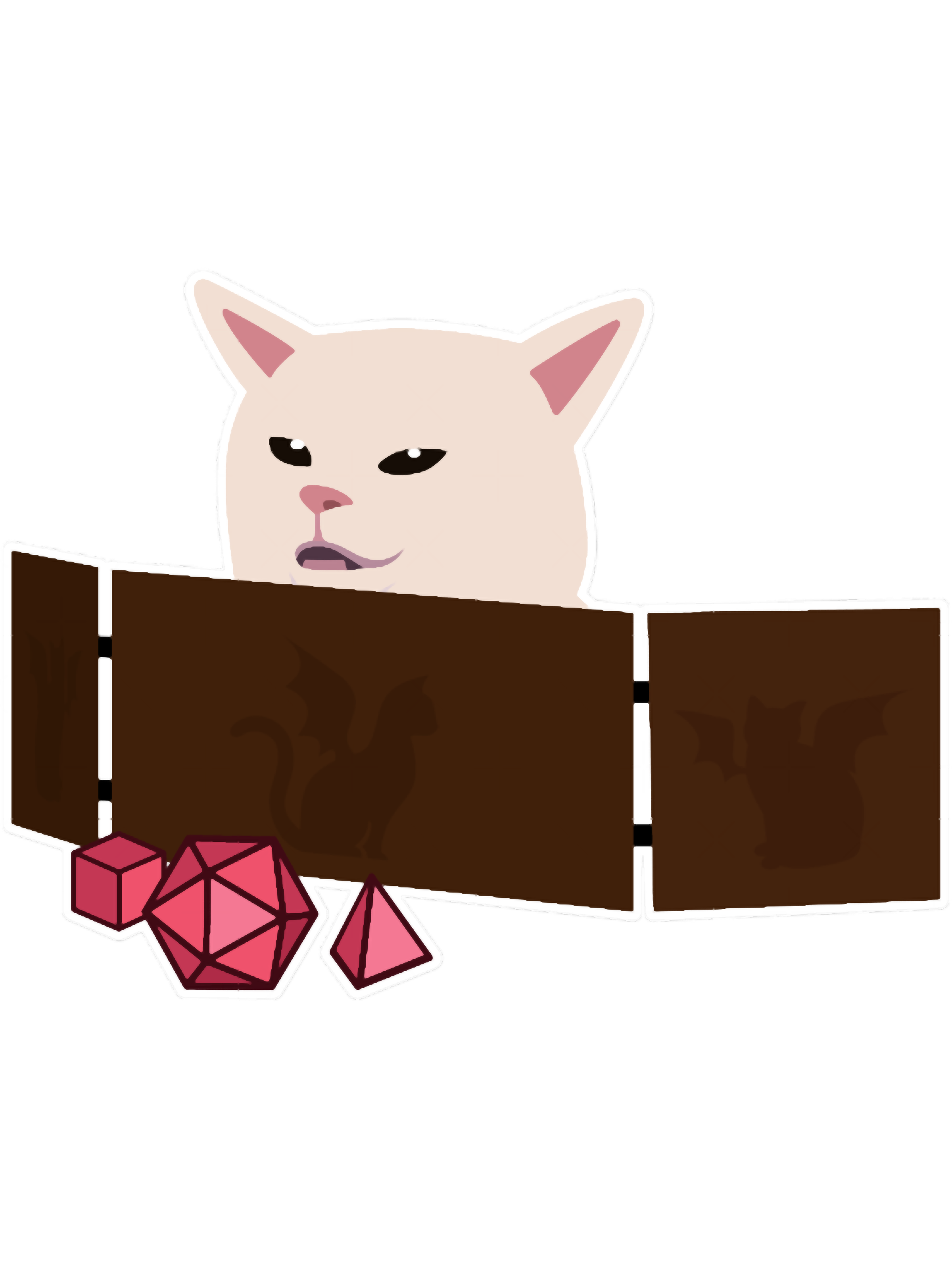 Confused Cat at DnD Table - Inspire Uplift