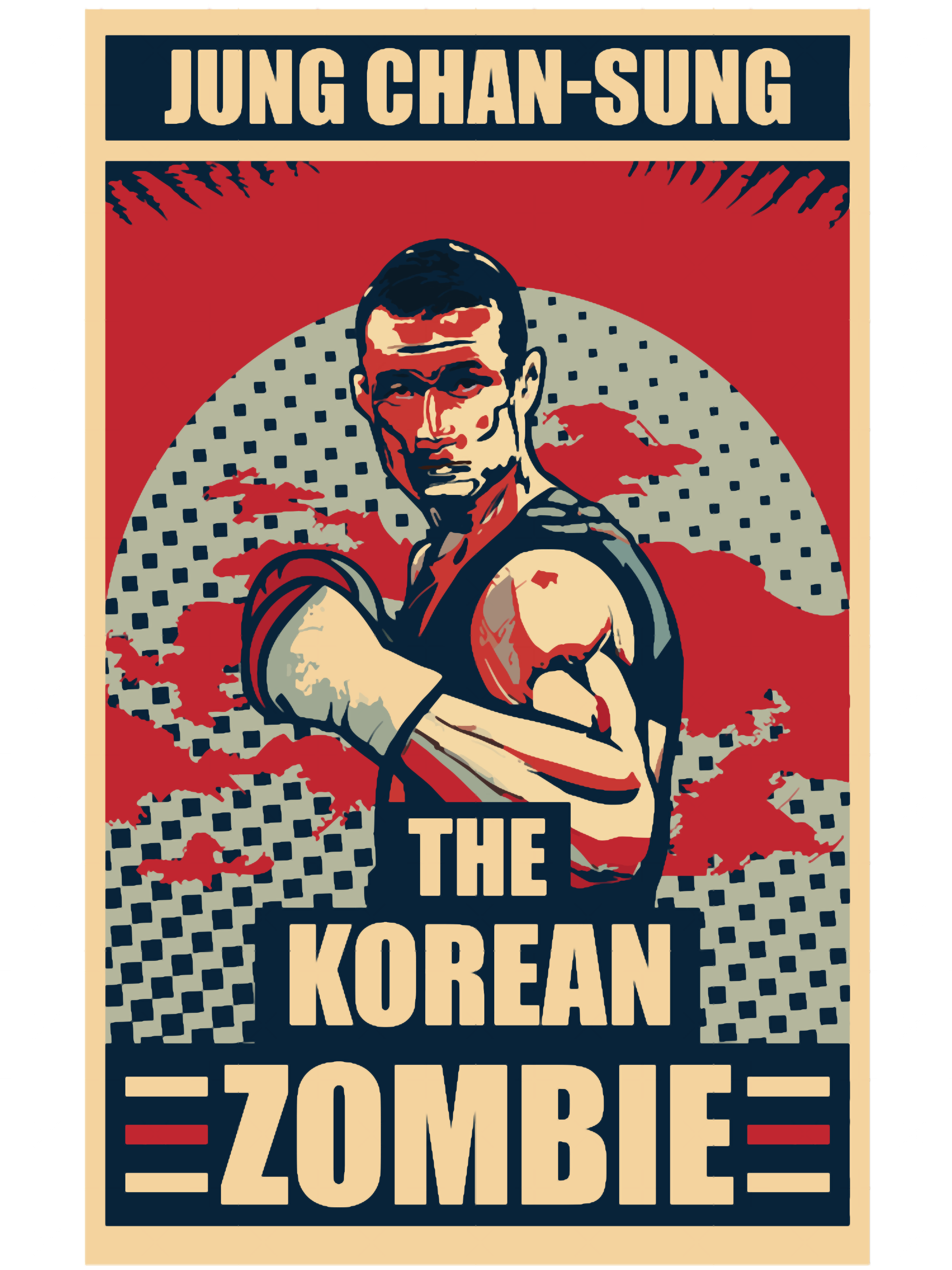 The Korean Zombie, MMA fighter, propaganda retrostyle - Inspire Uplift